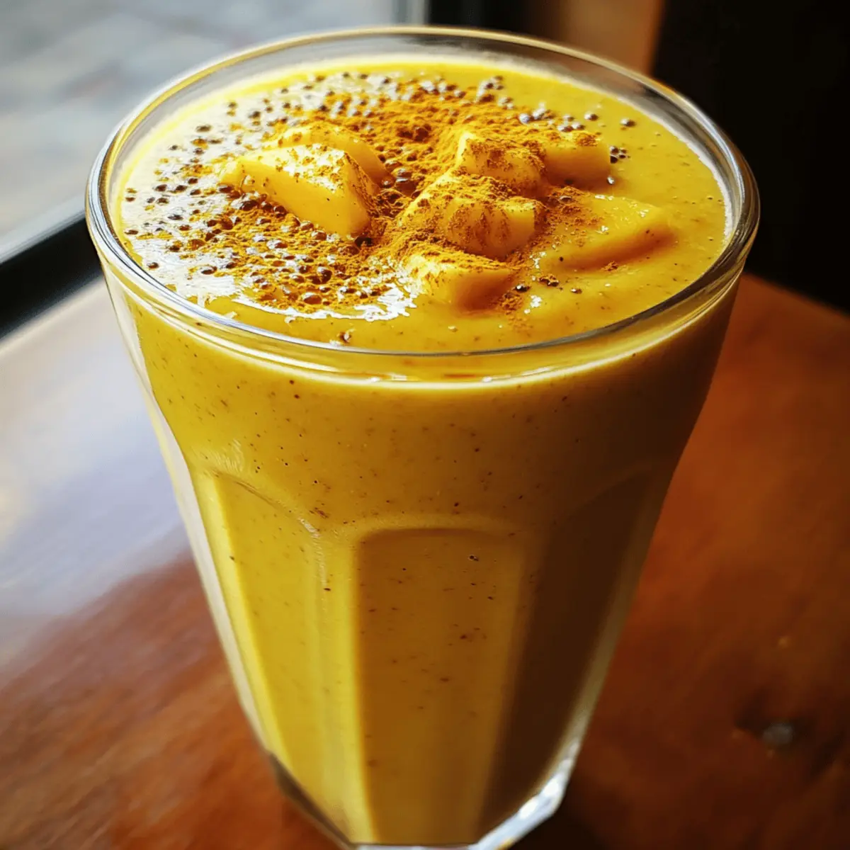 Easy Golden Turmeric Mango Smoothie for a Bold, Refreshing Boost