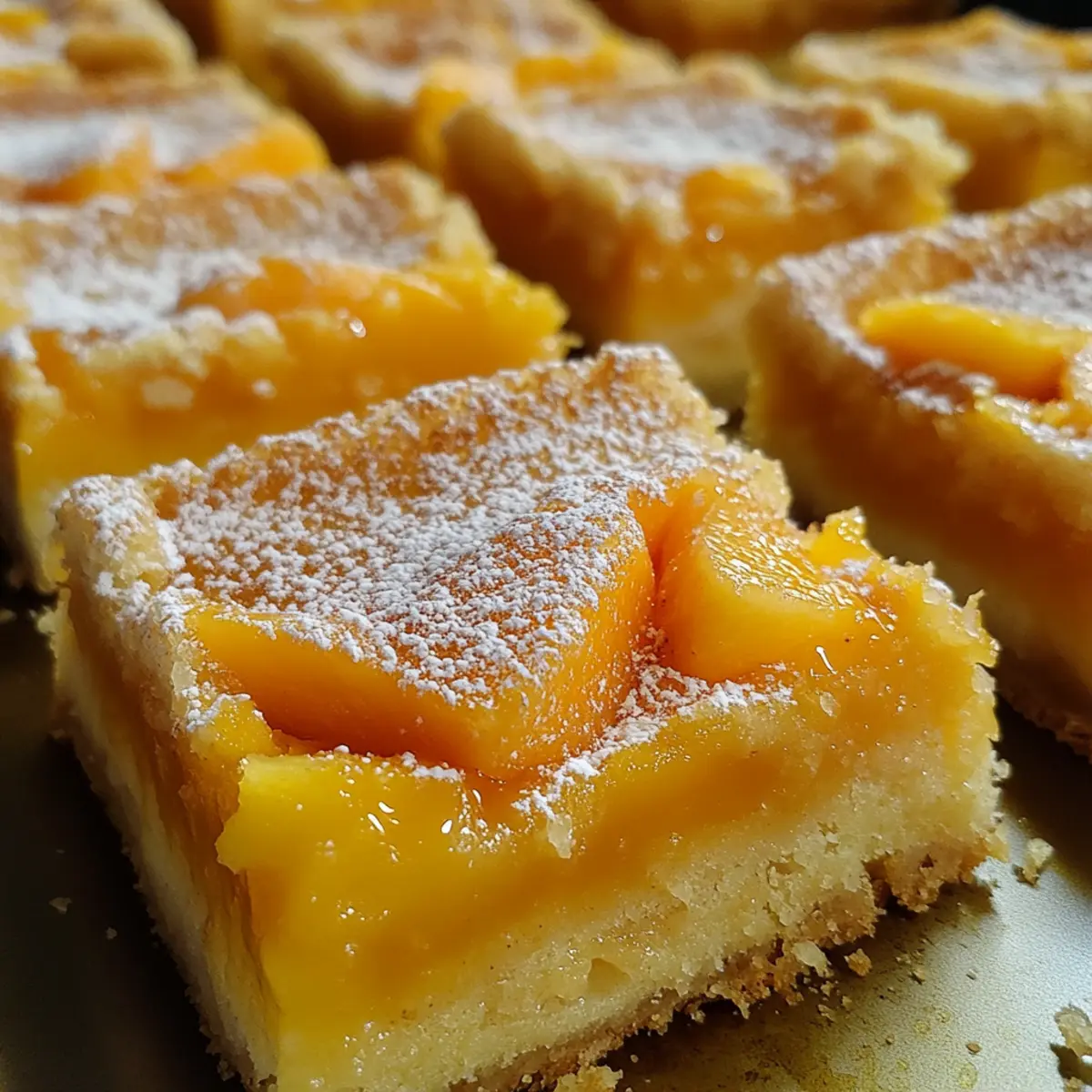 Ultimate Delicious Juicy Baked Peach Vanilla Squares
