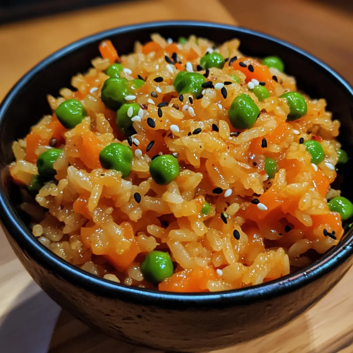 Easy Carrot & Pea Rice Stir Bowl Bursting with Fresh Flavor